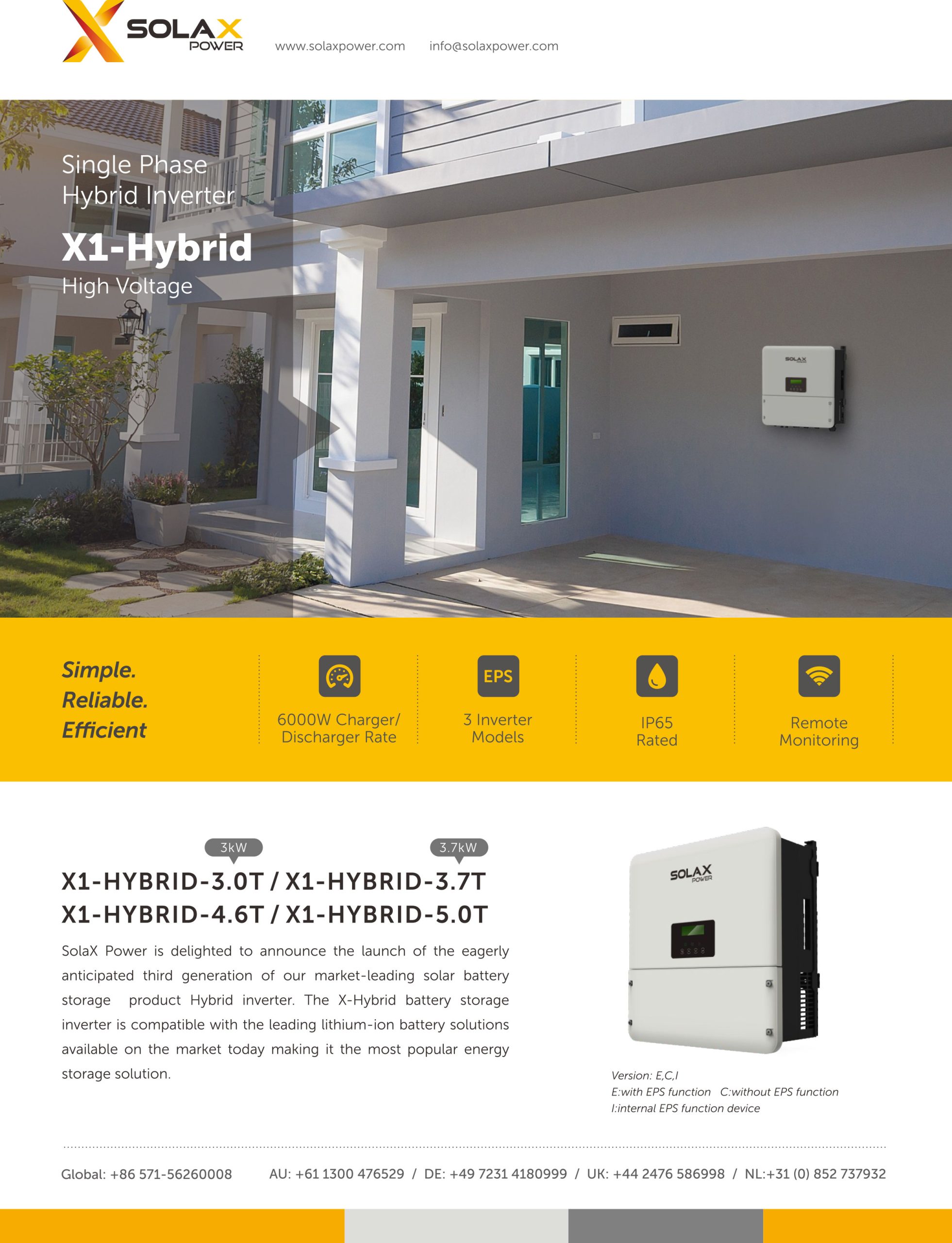 SOLAX HYBRID INVERTERS - EMS